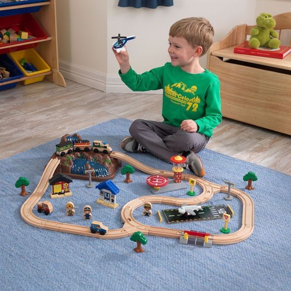 Circuit De Train En Bois Montagnes