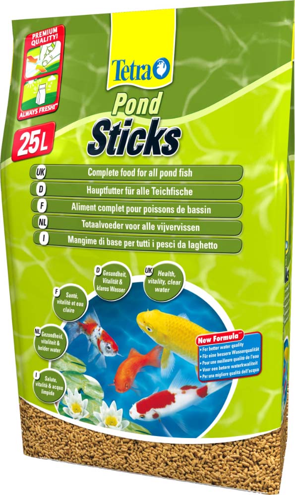 Aliments complets pour poissons de bassin pond sticks 25l