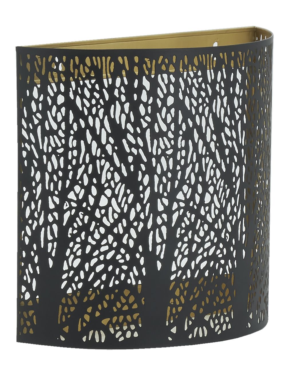 Applique murale en métal noir design finition dorée - AUBRY GASPARD