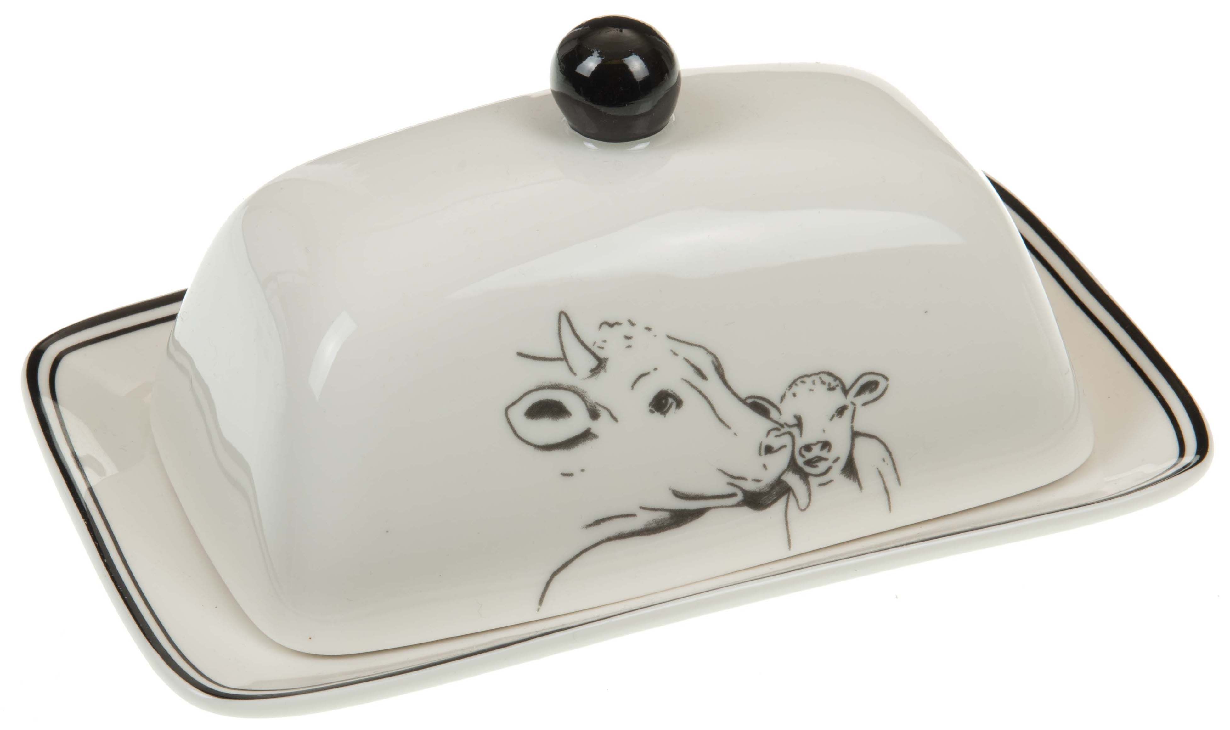 Beurrier en porcelaine lucie