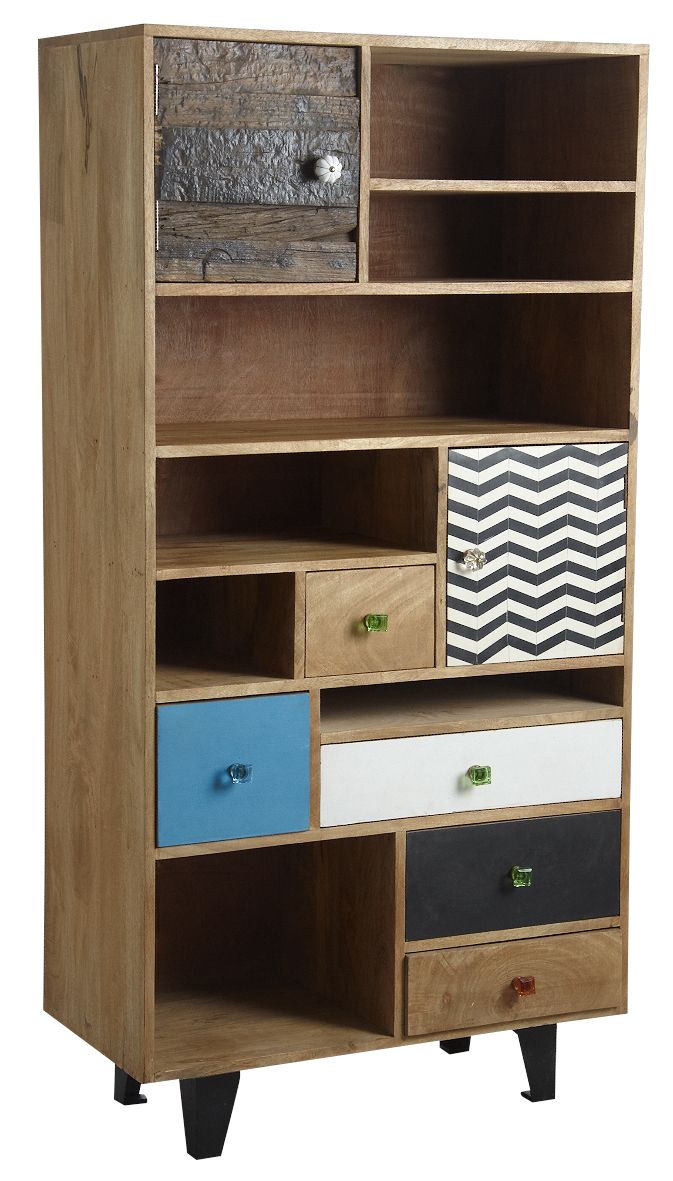 Bibliothèque originale en manguier