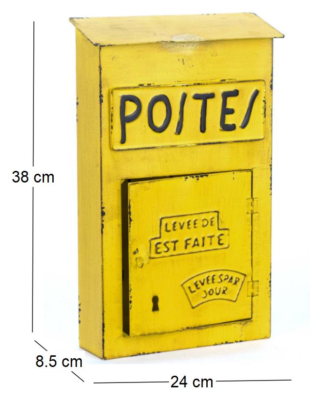 Boîte à clés en métal effet usé postes