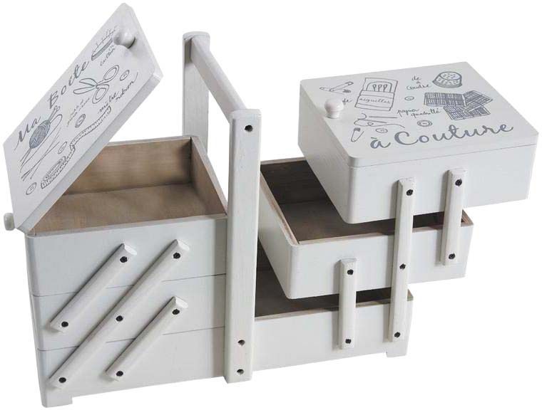 Boite à couture créative en bois
