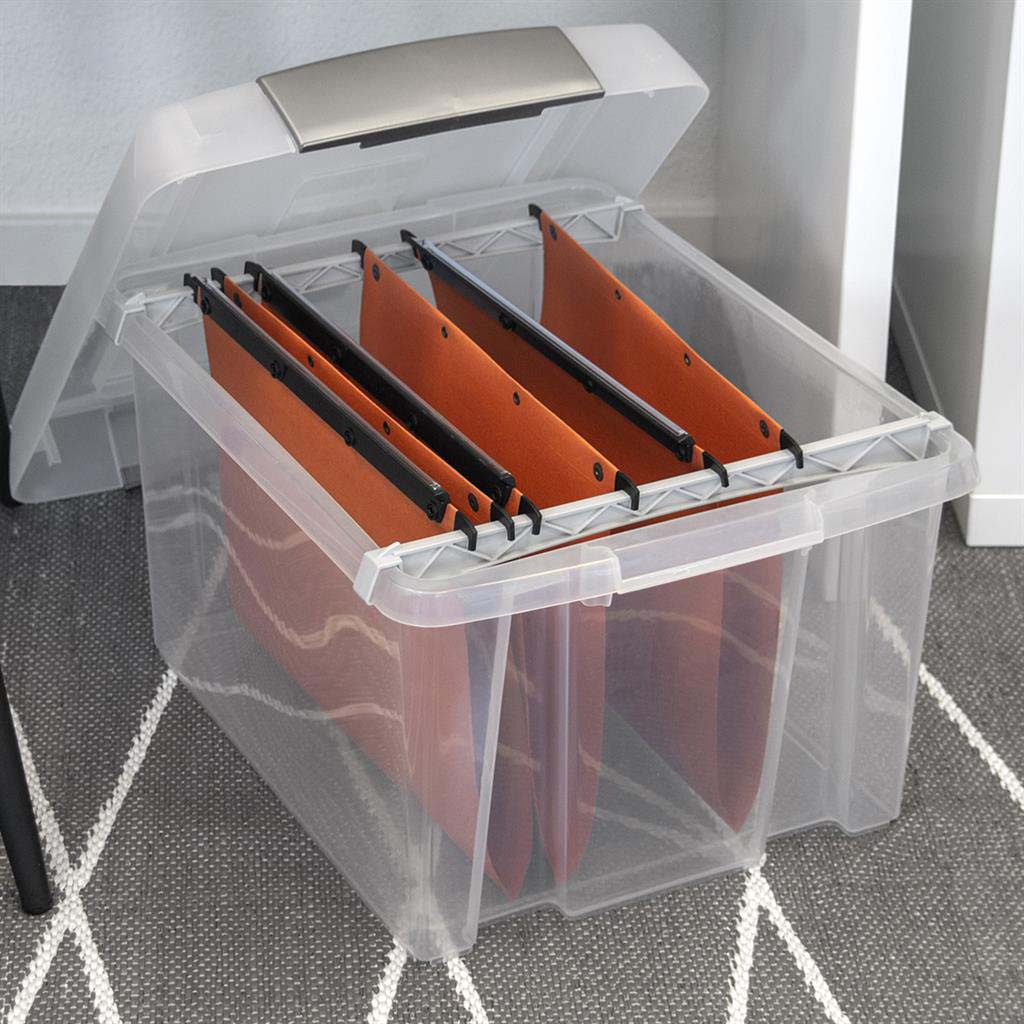 Boite transparente pour dossiers suspendus 37 litres nesta