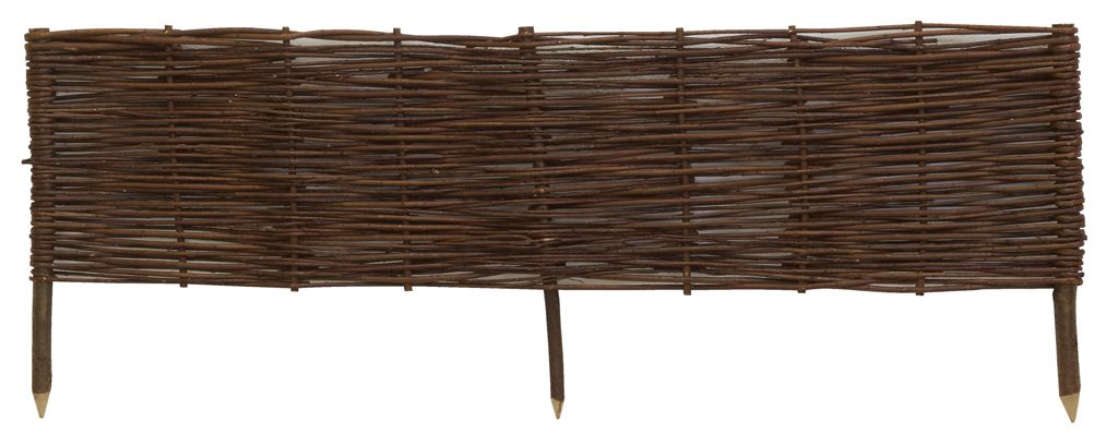 Bordures en osier tressé naturel (lot de 4) (120 x 30 cm)