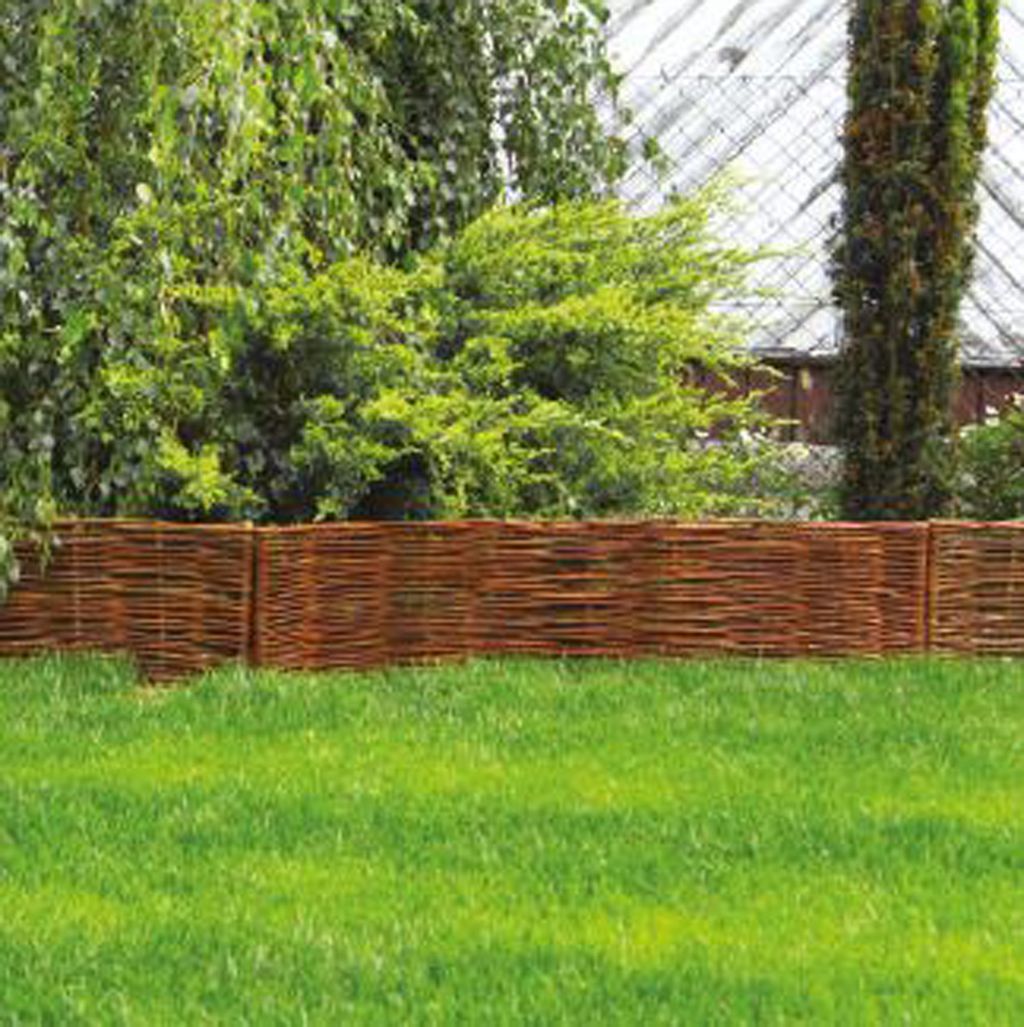 Bordures en osier tressé naturel (lot de 4) (120 x 30 cm)