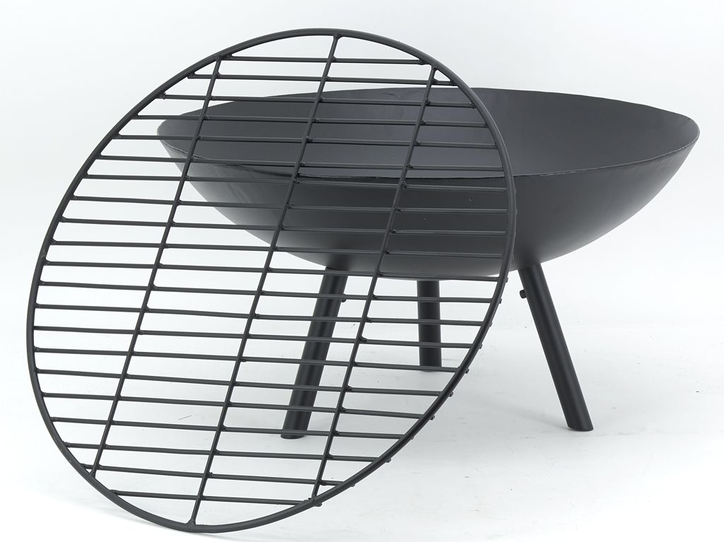 Brasero rond en métal noir - AUBRY GASPARD