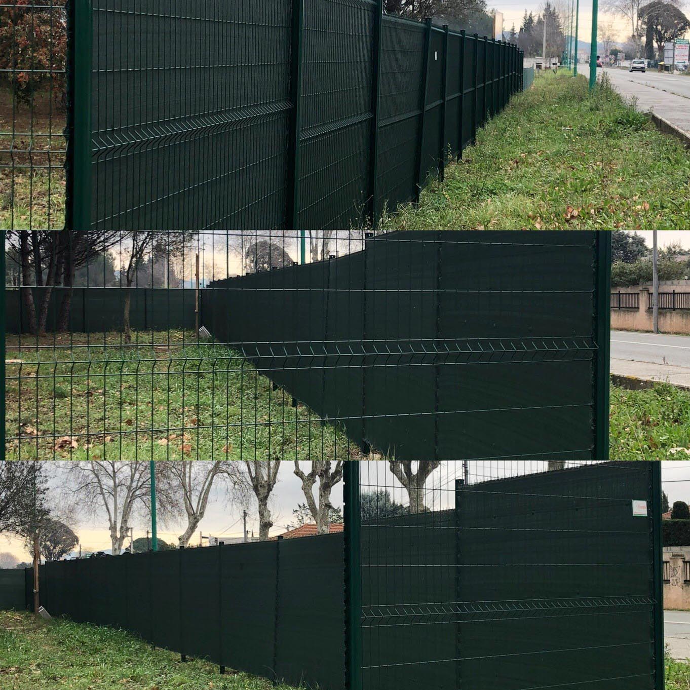 Brise vue occultant en pvc gris anthracite (25 x 1.50 m)