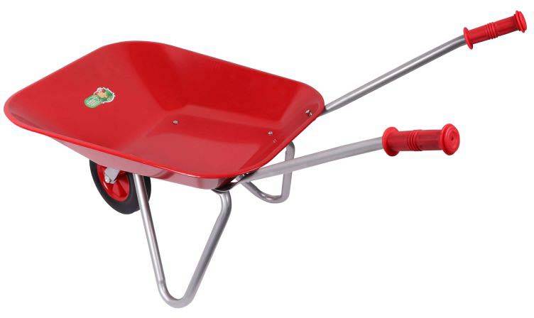 Brouette enfant métal rouge