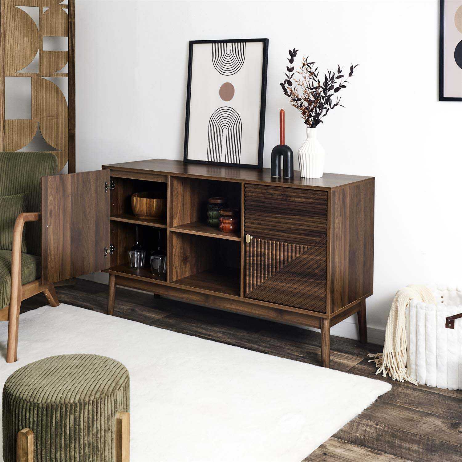Buffet en bois tiffany