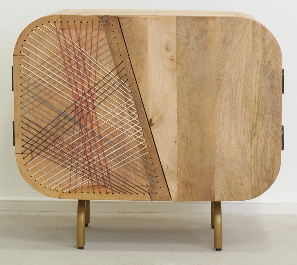 Buffet 2 portes en manguier naturel STRING ART - AUBRY GASPARD