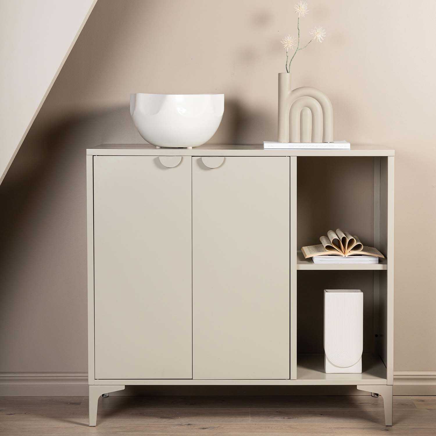 Buffet 2 portes 2 cases piring (beige)