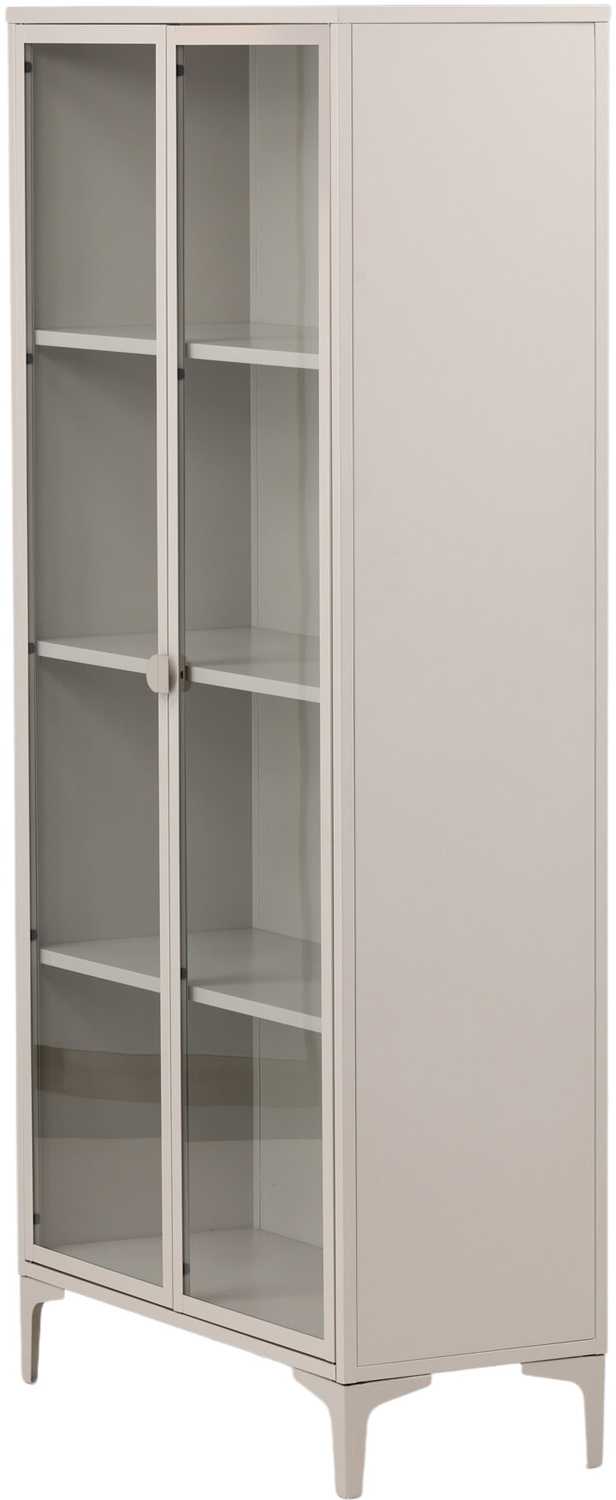 Buffet vitré en métal beige piring