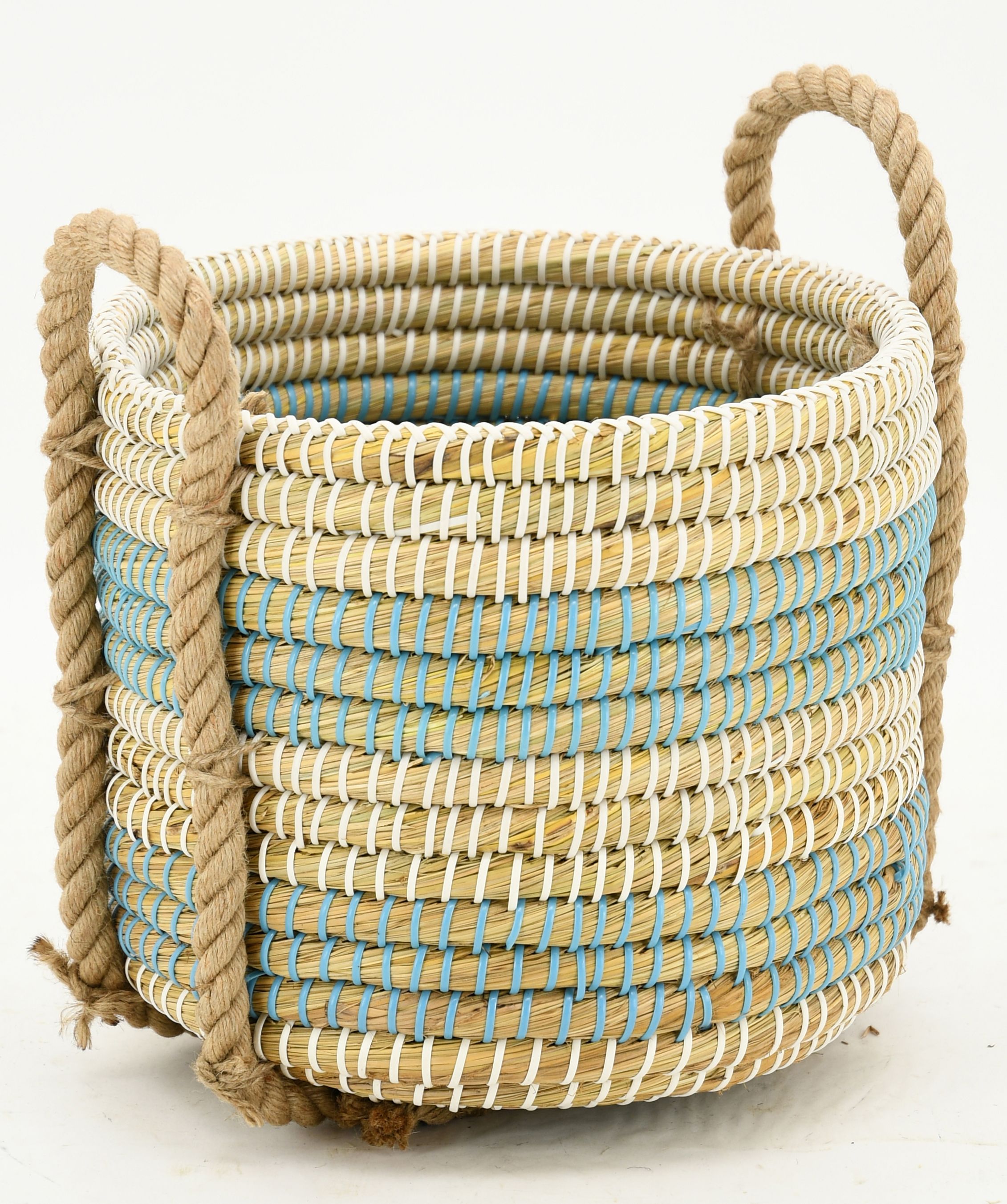 Cache-pots en jonc naturel et corde - AUBRY GASPARD | Jardindeco