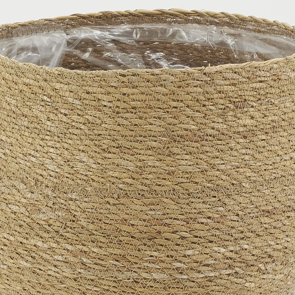 Cache-pots en jonc naturel doublés plastique (Lot de 3) - AUBRY GASPARD