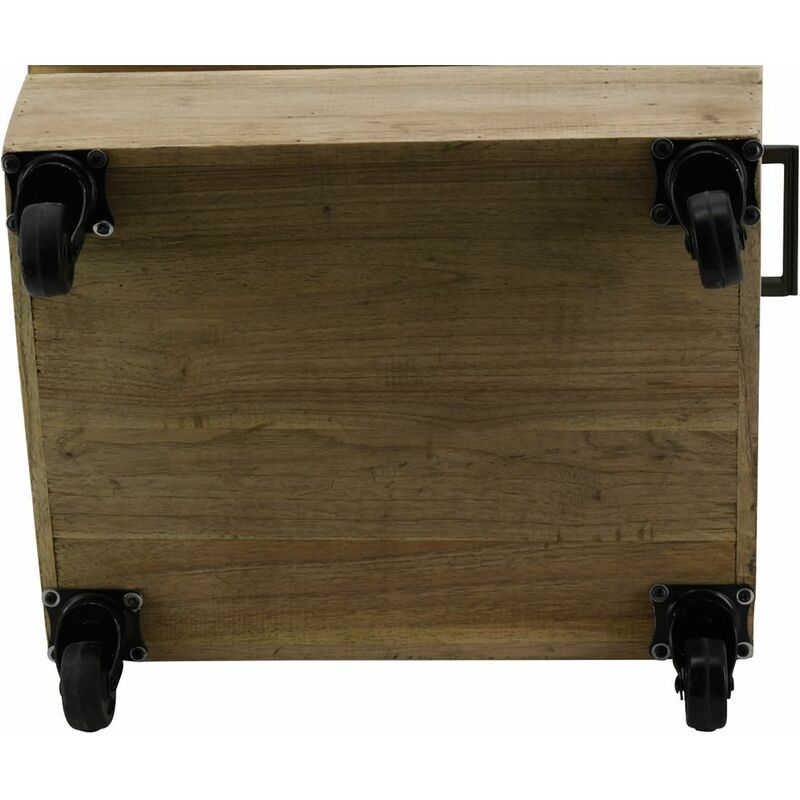 Caisse en bois de suar à roulette
