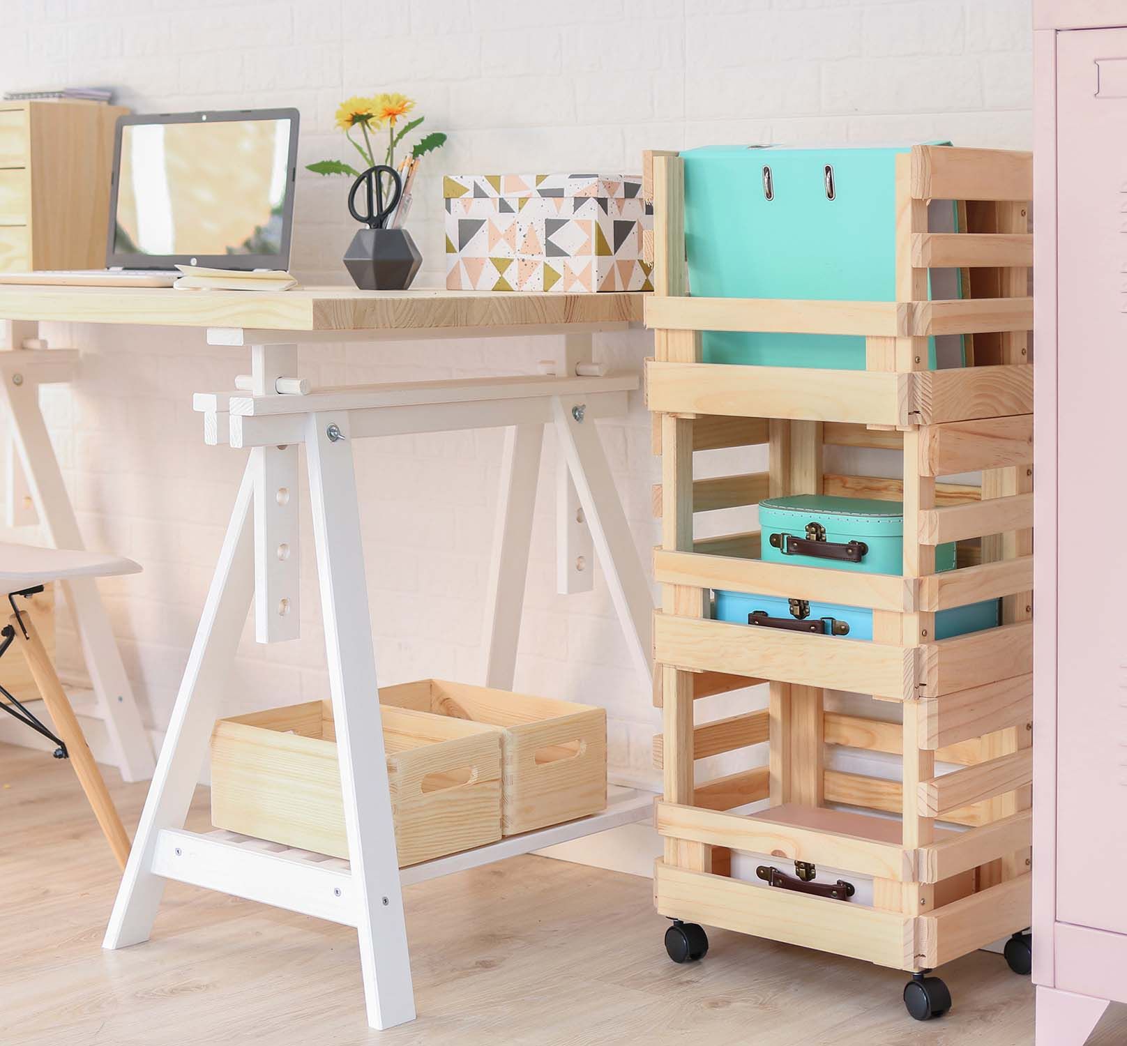 Caisse de rangement sur roulettes evolution (lot de 3)