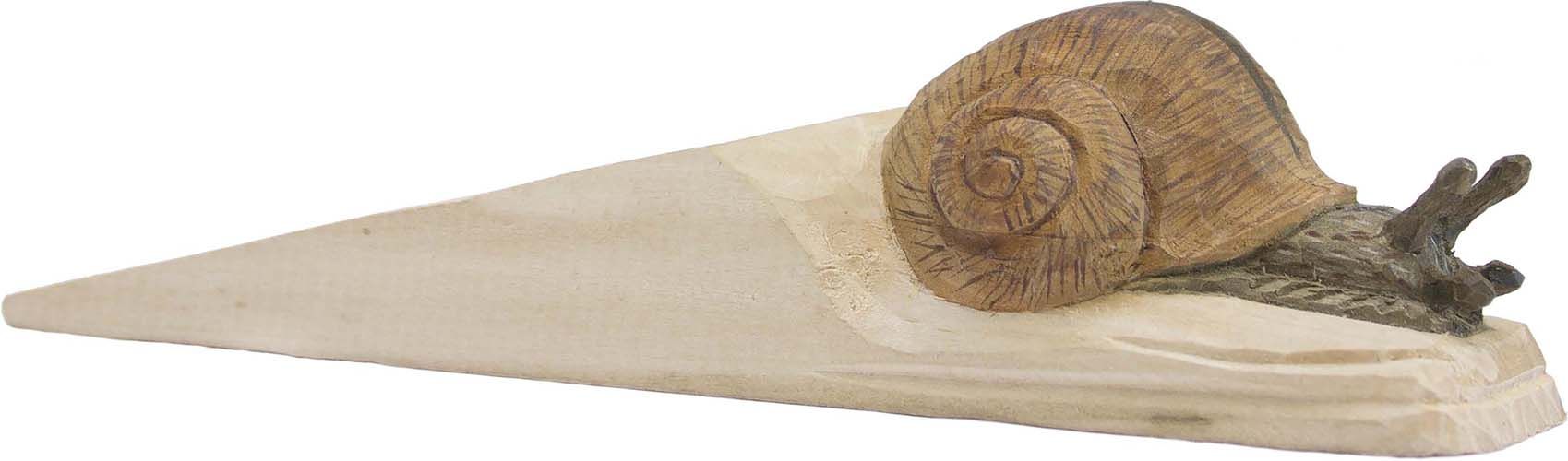 Cale-porte en bois sculpté à la main animal (escargot de bourgogne)