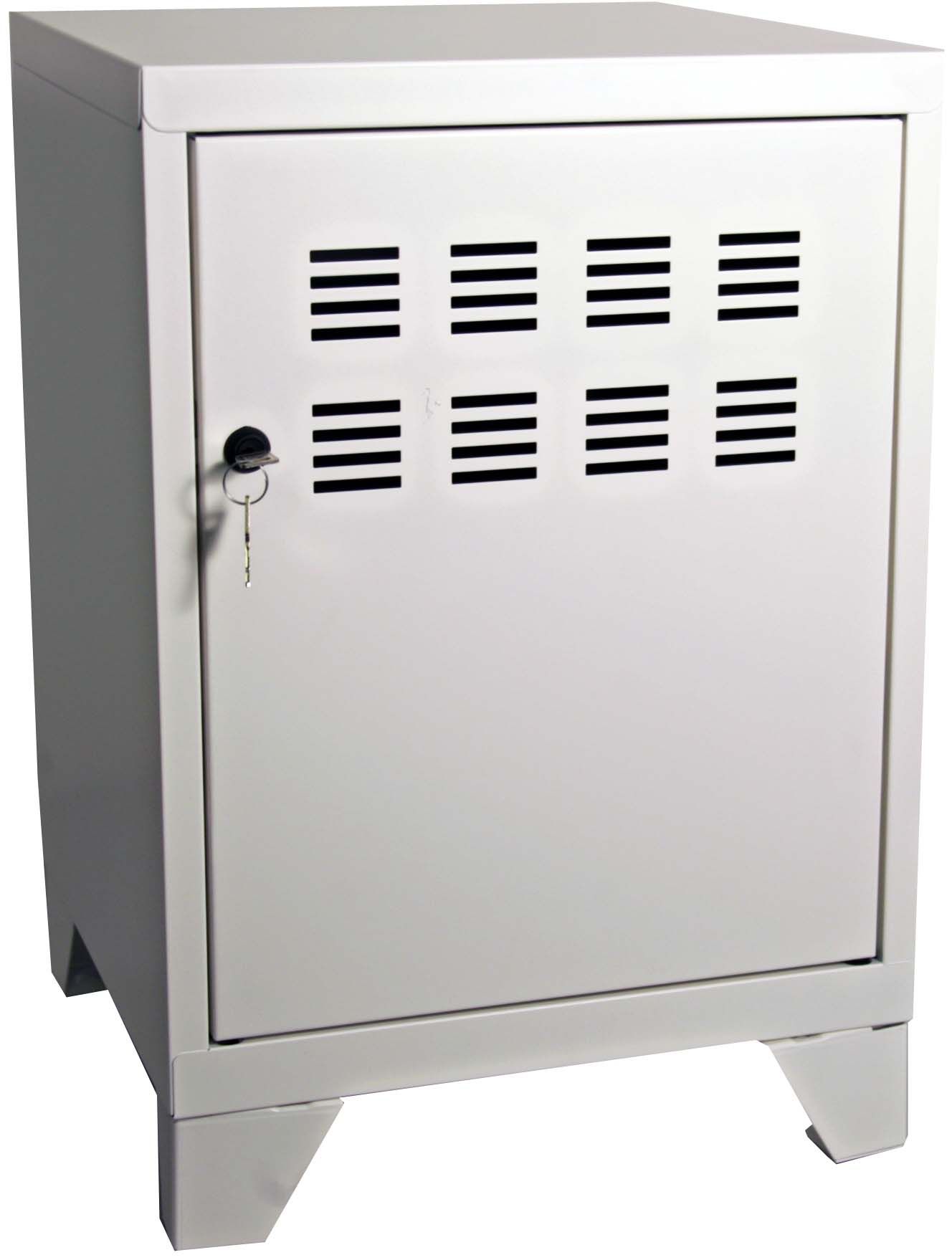 Casier de rangement en métal pour enfants 59 cm (blanc mat)