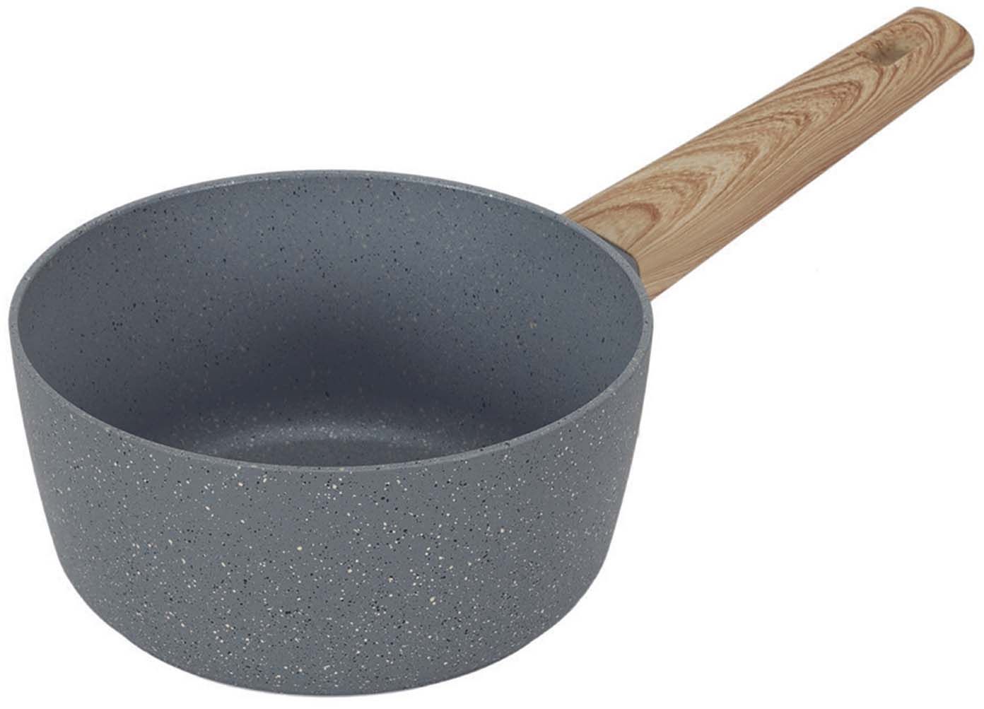 Casserole en aluminium forgé manche effet bois (20 cm)
