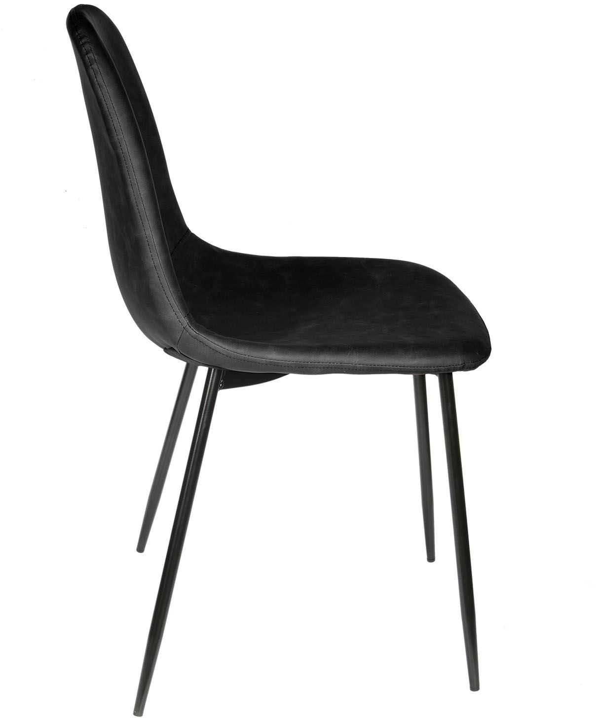 Chaise en polyuréthane amber (lot de 2) (noir)