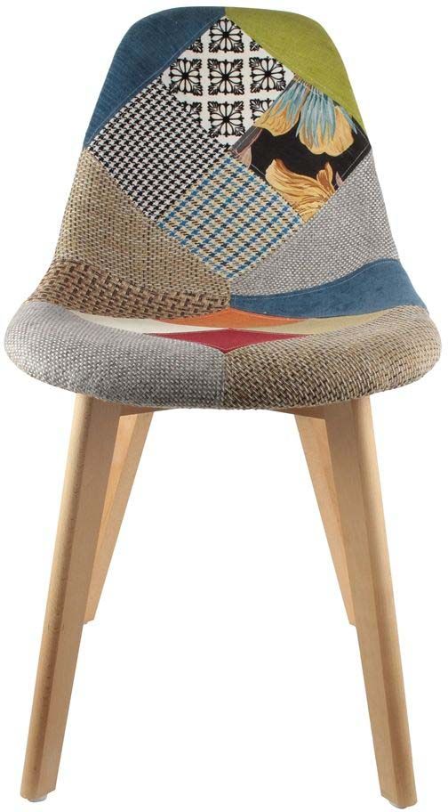 Chaise scandinave patchwork (lot de 2) (multicolore)