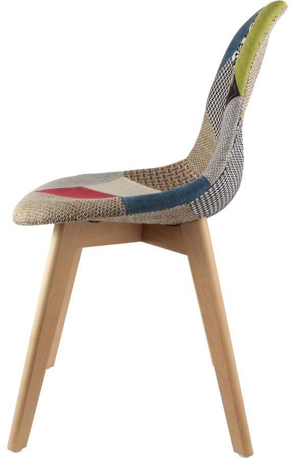 Chaise scandinave patchwork (lot de 2) (multicolore)