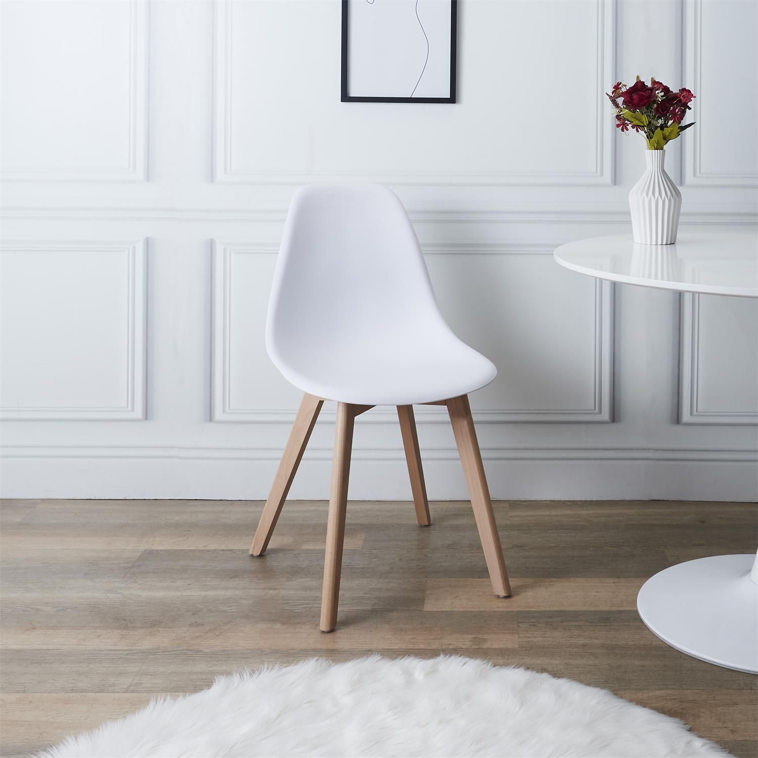 Chaise scandinave blanche - THE HOME DECO FACTORY | Jardindeco.com