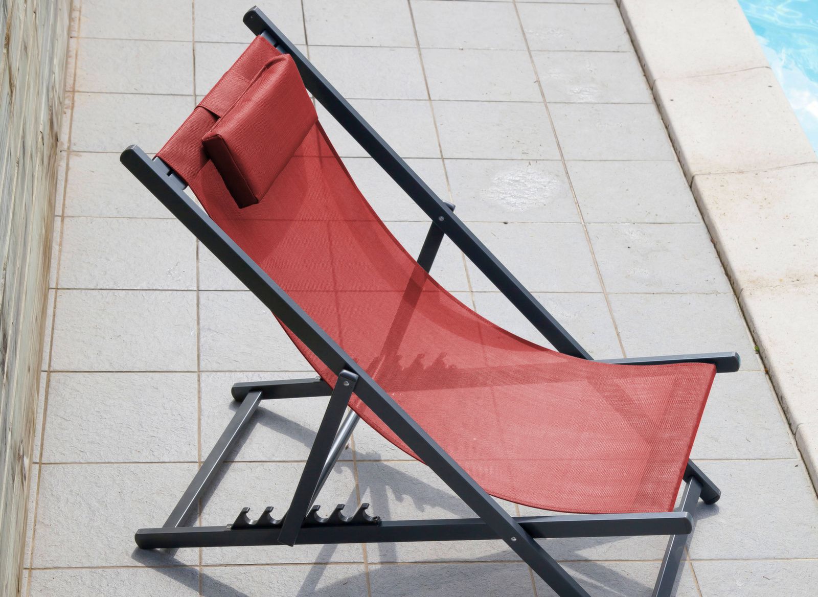 Chilienne en aluminium linéa (lot de 2) (gris et rouge)
