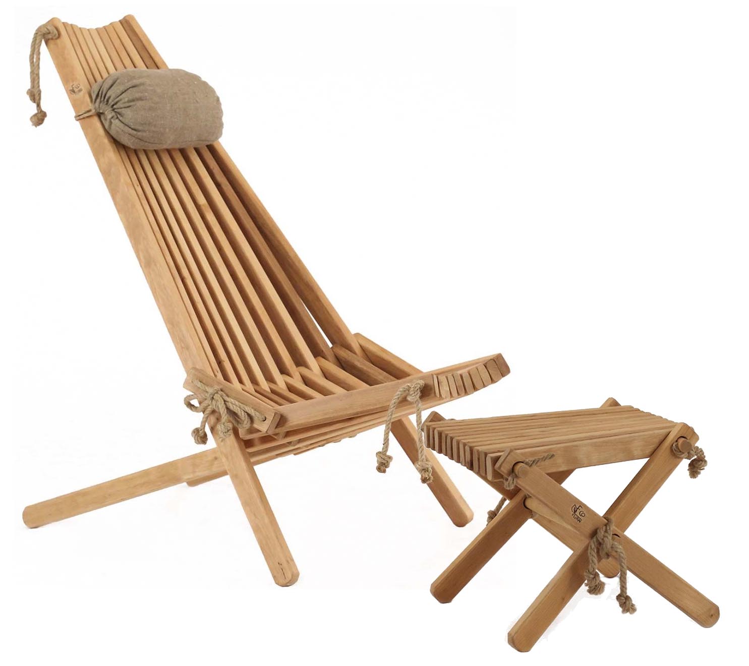 Chilienne scandinave avec repose-pieds (aulne)