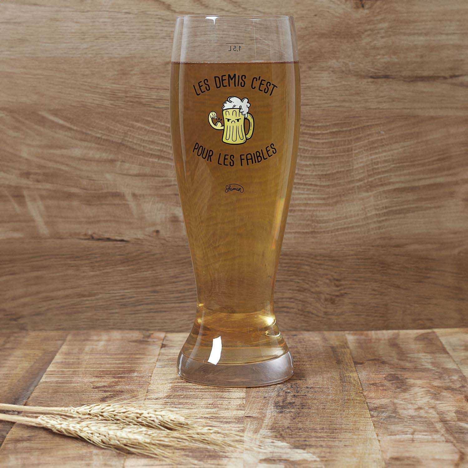 Chope à bière xxl en verre humour