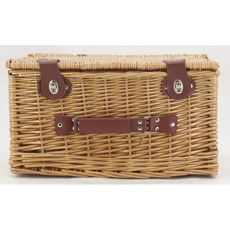 Coffre en osier buff caramel et polyuréthane (grand modèle)