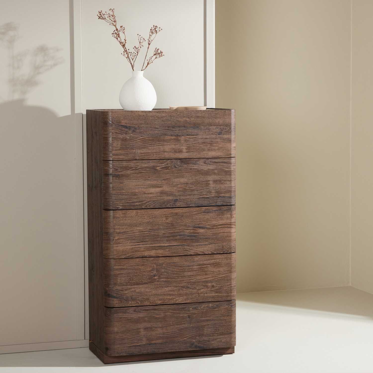 Commode en mdf noble (55 x 35 x 100 cm)