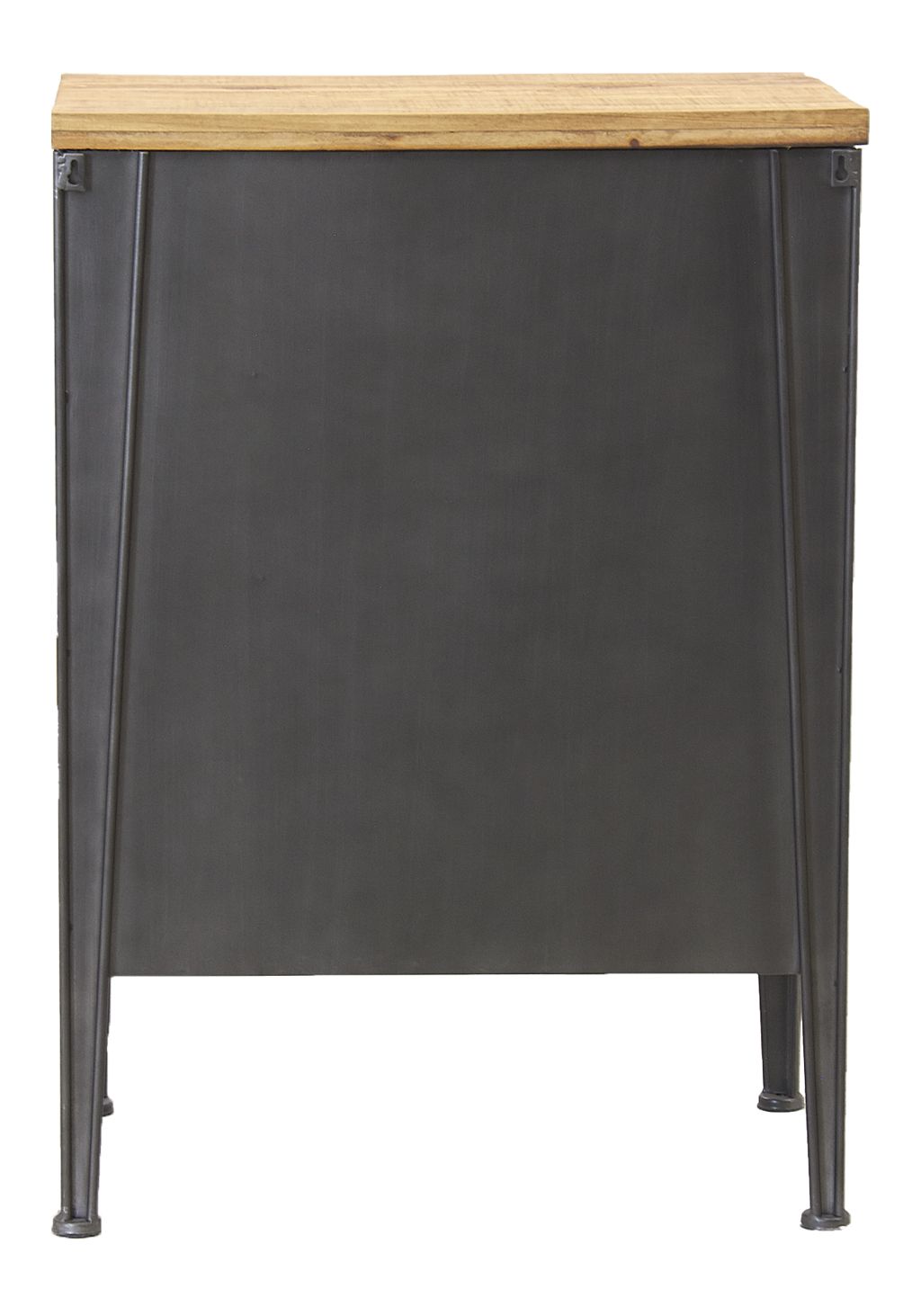 Commode en métal et sapin