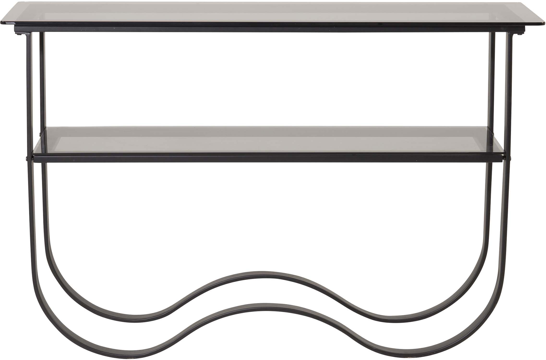 Console design en acier et verre wavy
