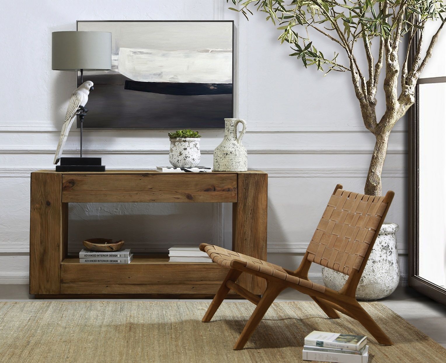 Console en pin recyclé - AUBRY GASPARD | Jardindeco