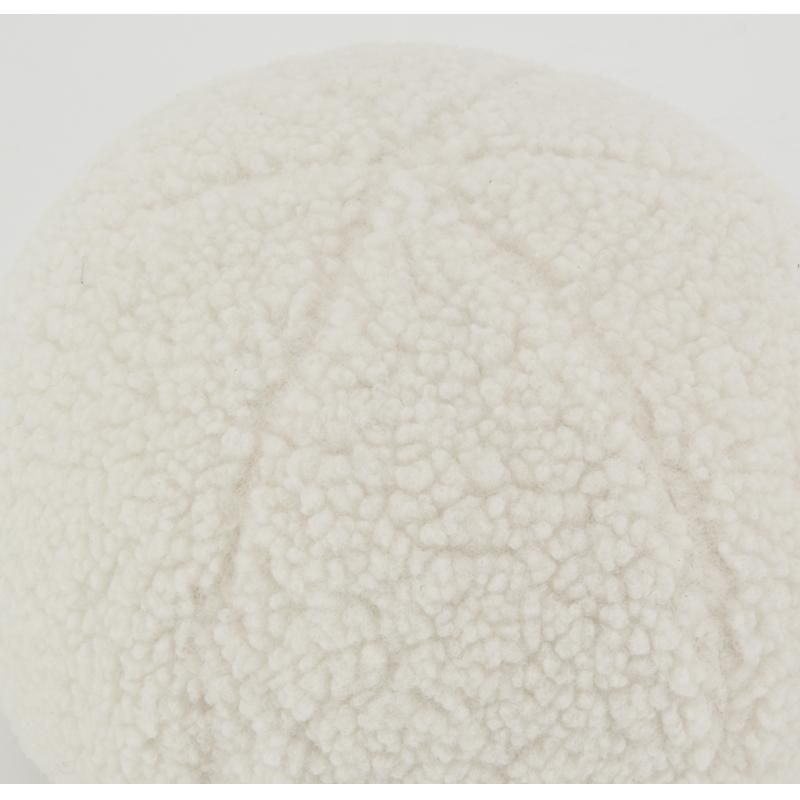 Coussin en bouclette blanc (boule)