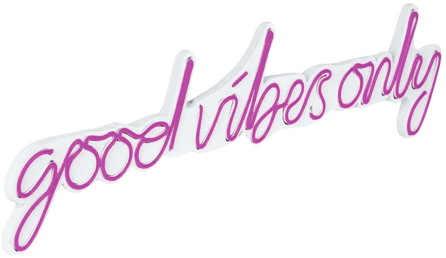 Décoration murale lumineuse néon (good vibes rose)