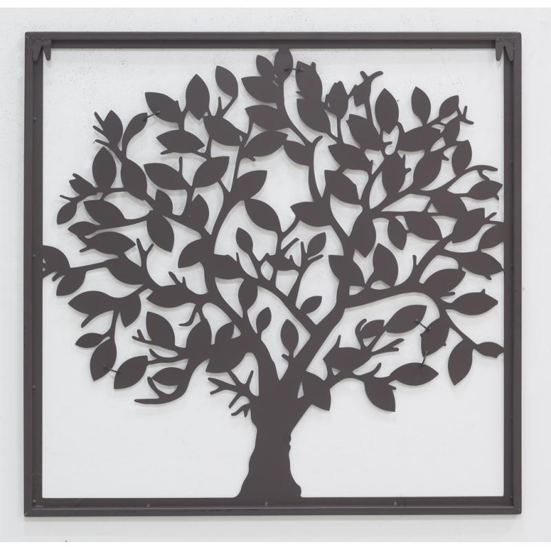 Décor mural arbre en métal noir