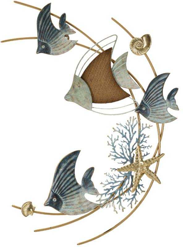 Décoration murale en métal et mdf dory 61 x 5 x 86 cm
