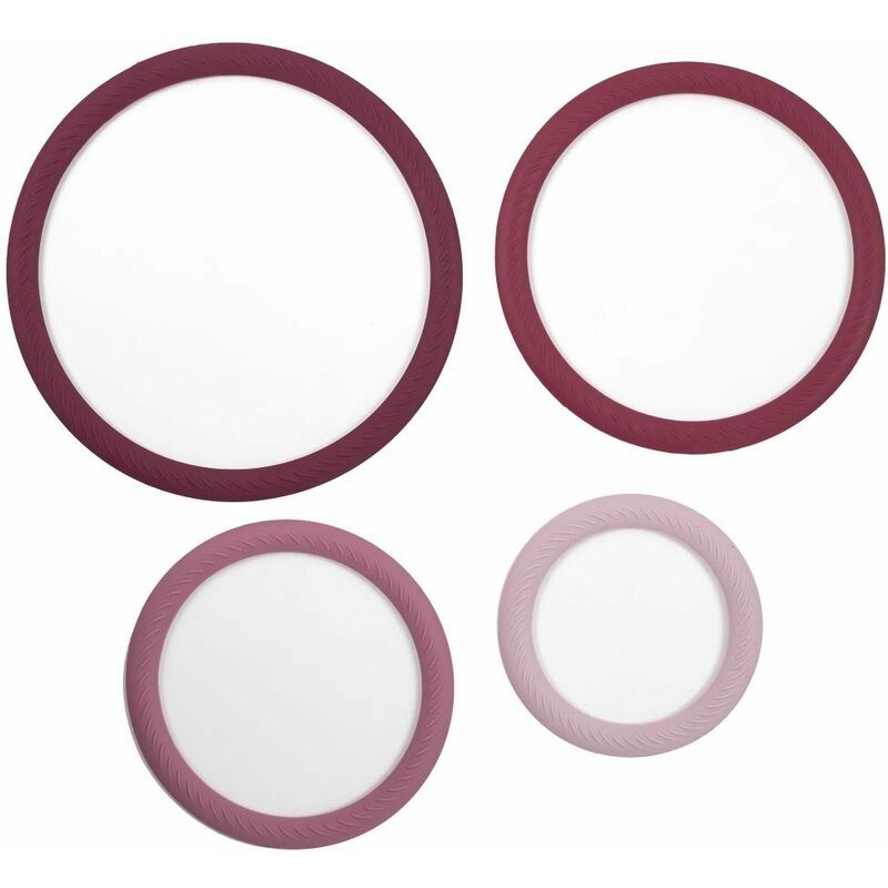 Dessous de plat modulable 4 anneaux en silicone (rose et framboise) Dessous de plat modulable 4 anneaux en silicone (rose et framboise)