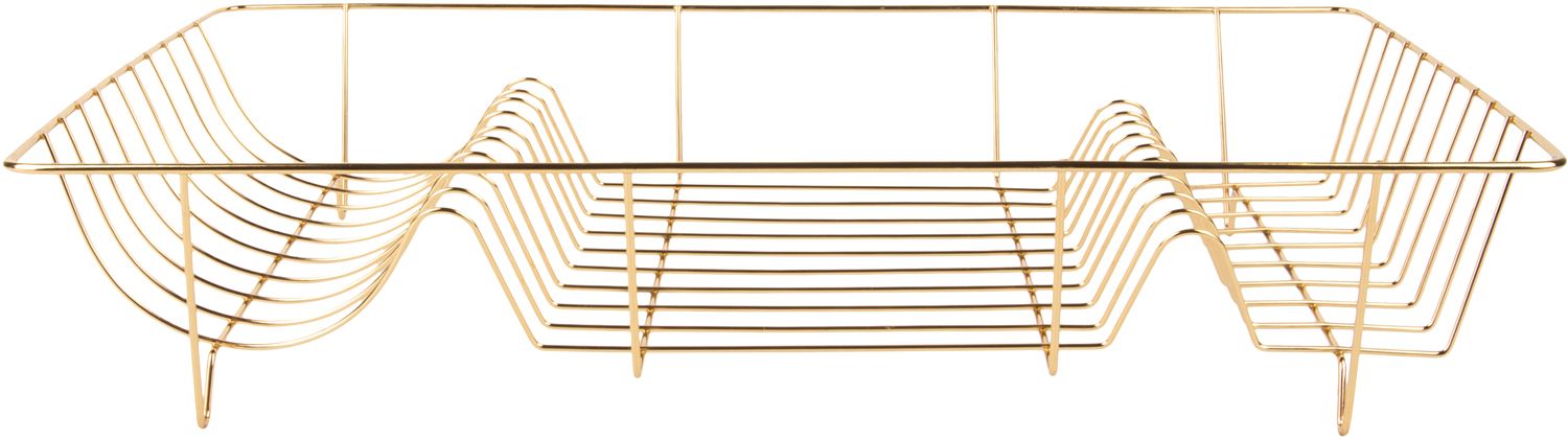Egouttoir à vaisselle en métal avec plateau dish (doré)