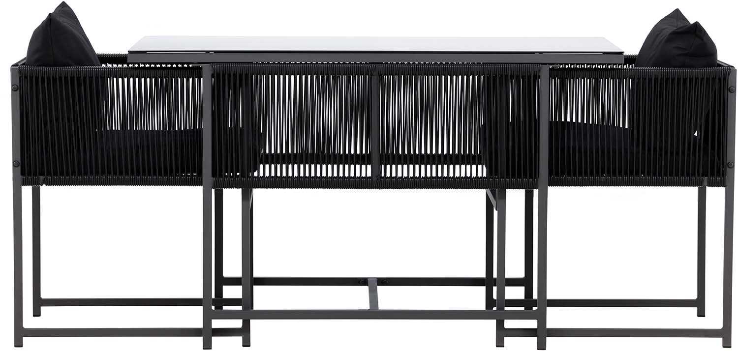 Ensemble de balcon 2 chaises et une table noto