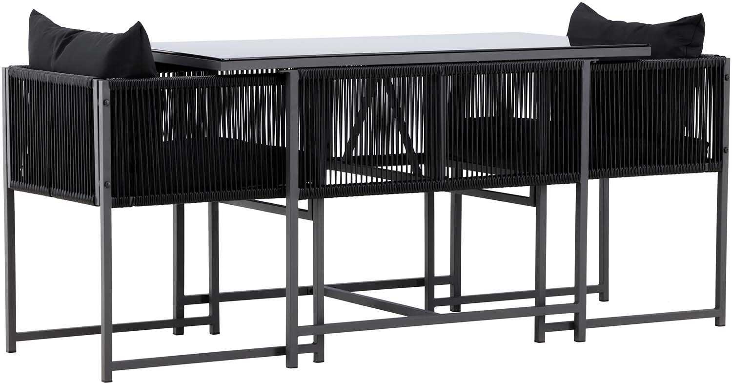 Ensemble de balcon 2 chaises et une table noto