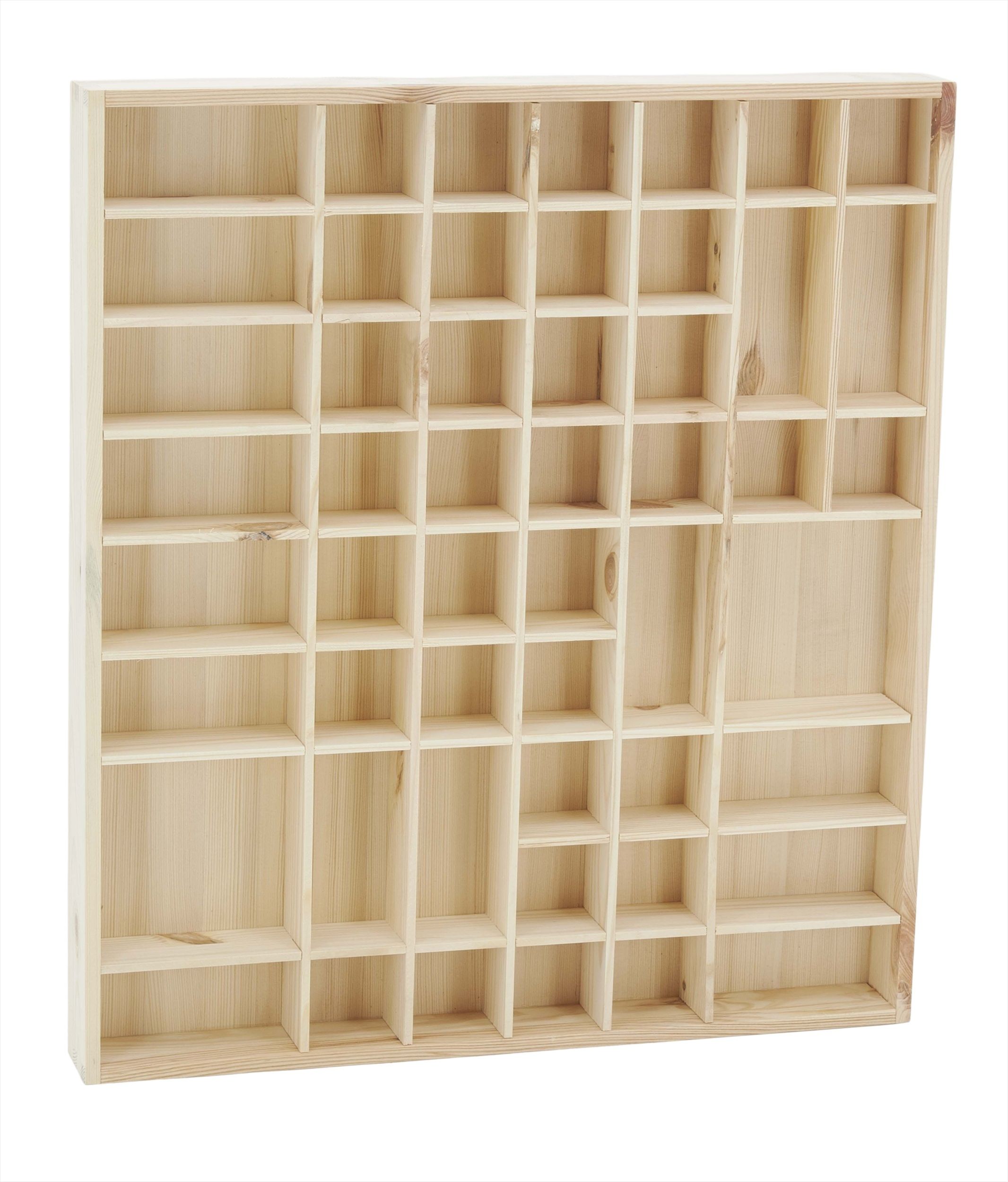 Etagère à casier en pin brut (52x4x46 cm)