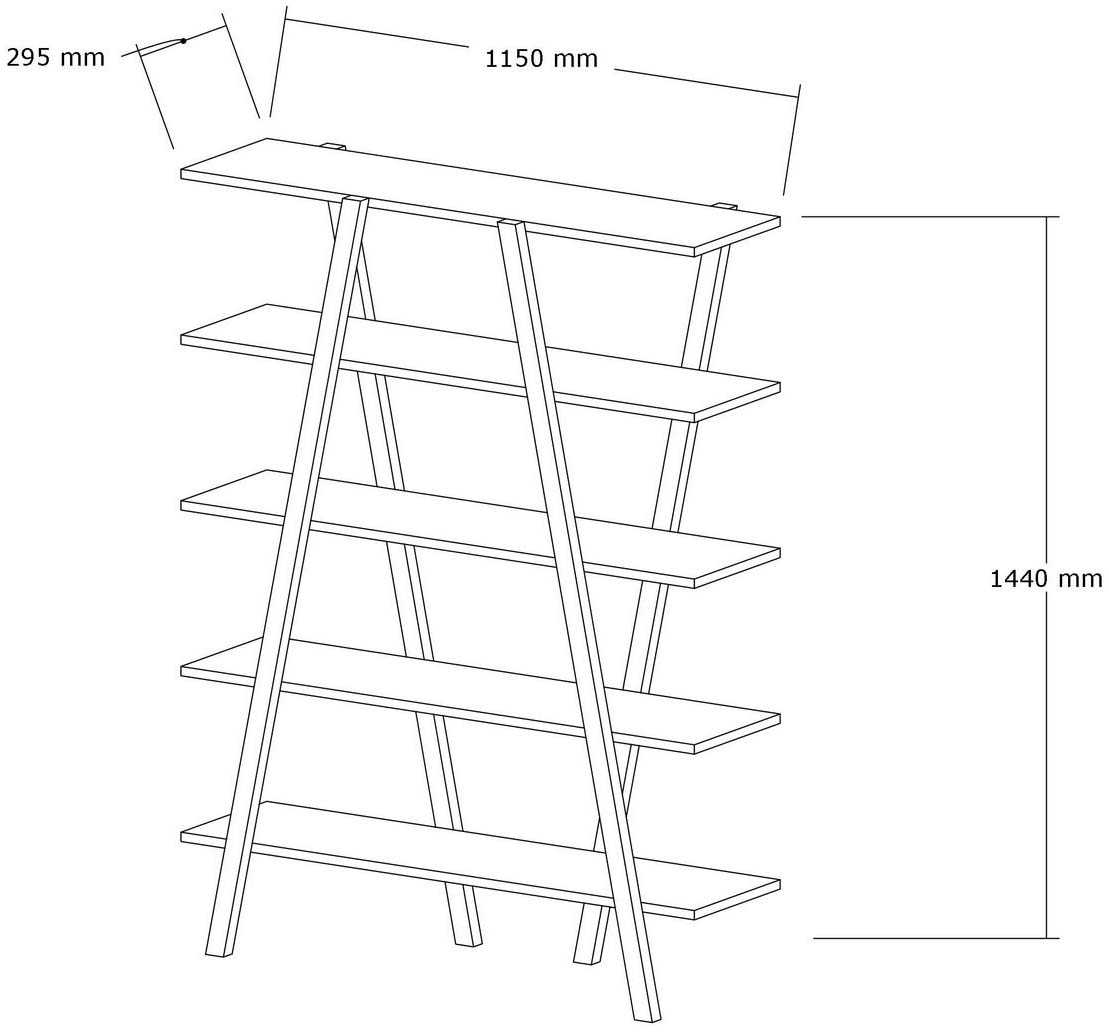 Etagère en pin effet noyer perla