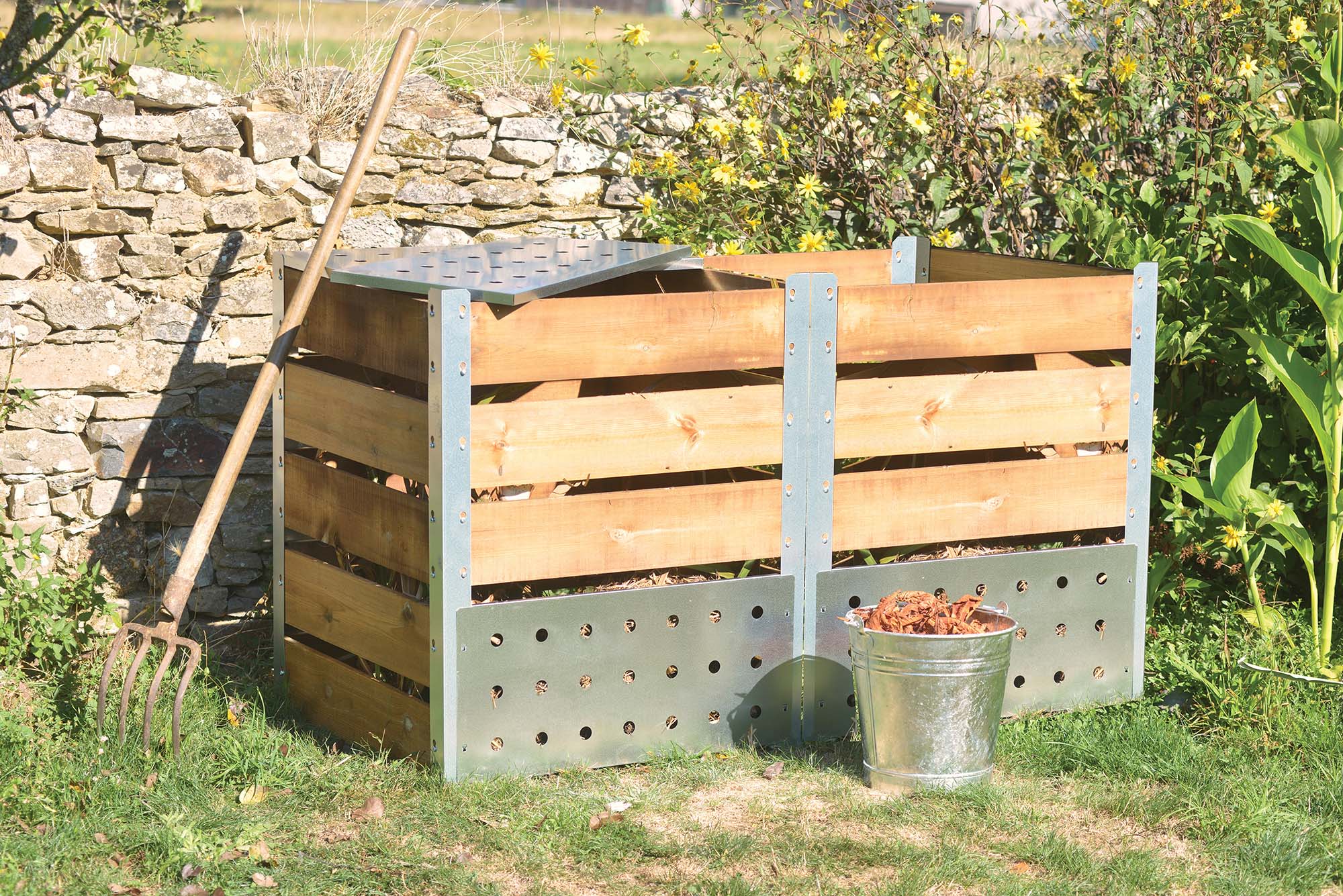 Extension pour silo à compost acier et bois (470l)