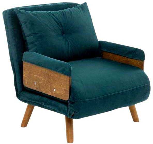 Fauteuil convertible cosmo single (vert pétrole)