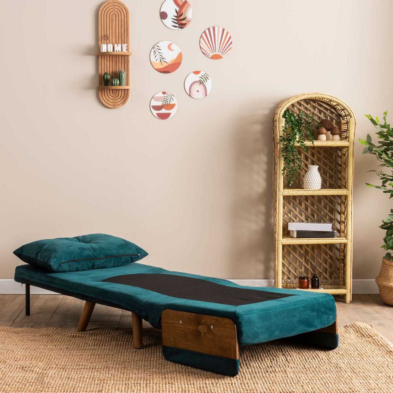 Fauteuil convertible cosmo single (vert pétrole)