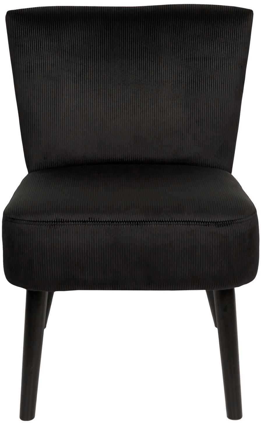 Fauteuil crapaud en tissu giulia (noir)